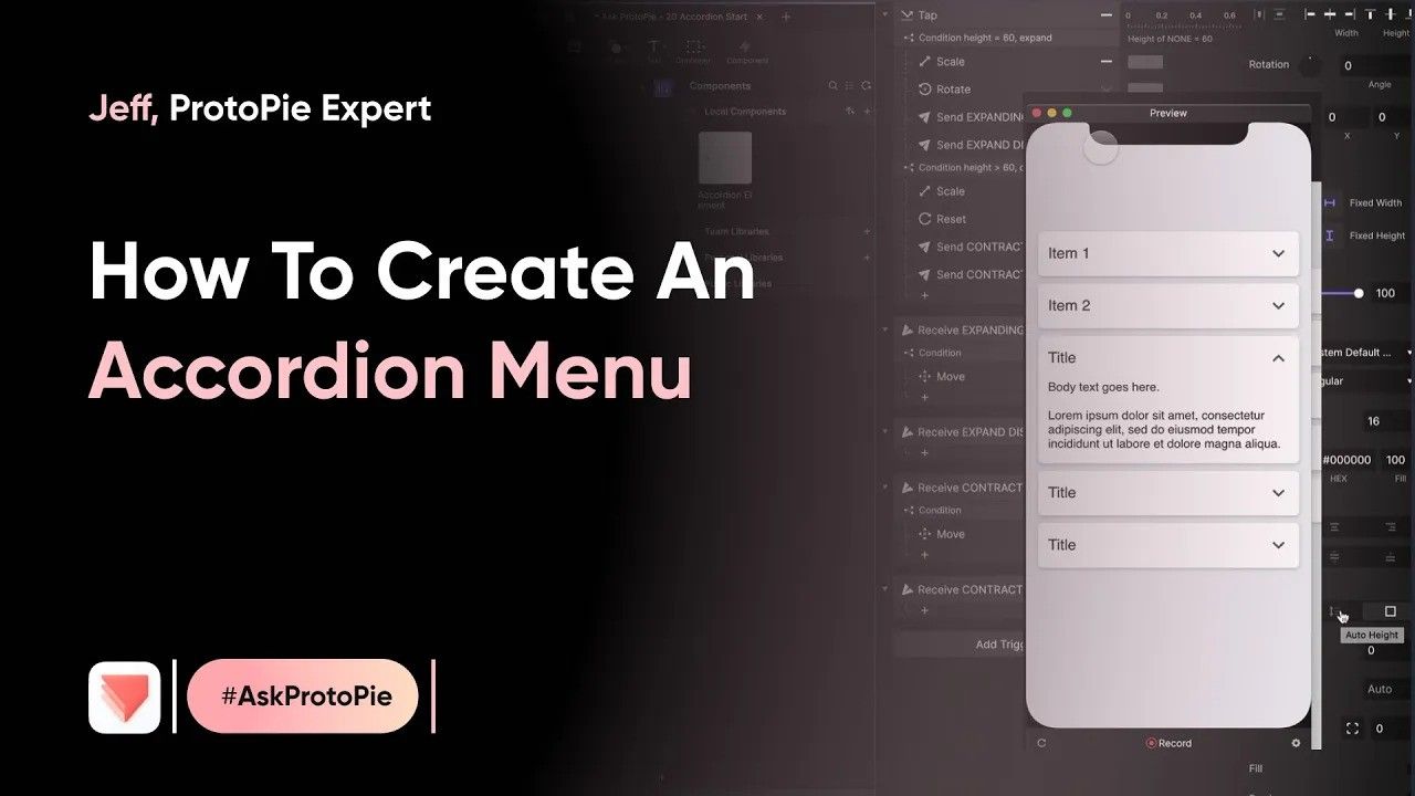 Accordion dropdown menu