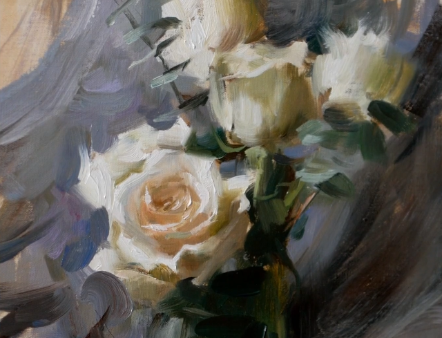 Alla Prima Series: White Roses