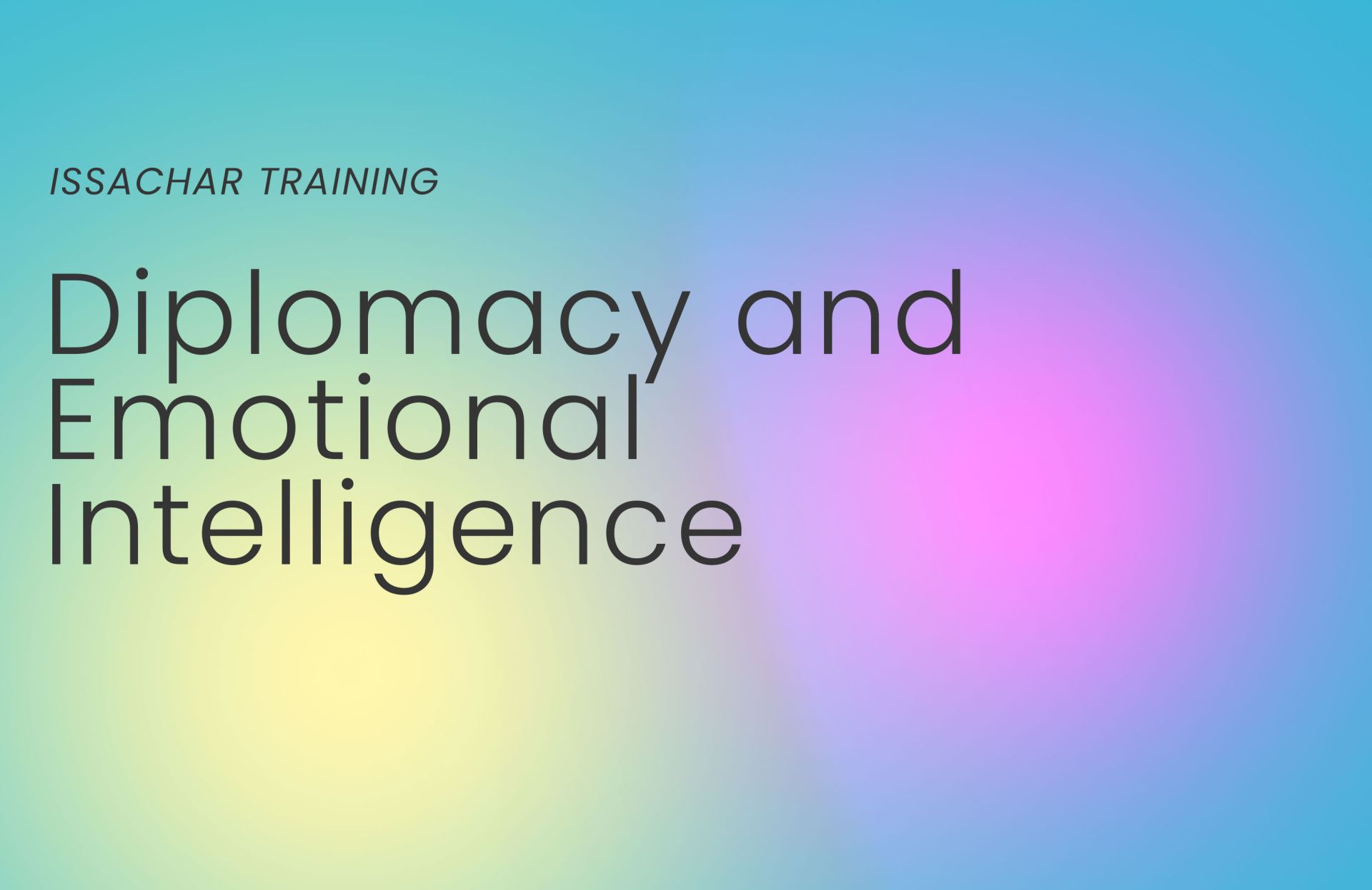Diplomacy and Emotional Intelligence