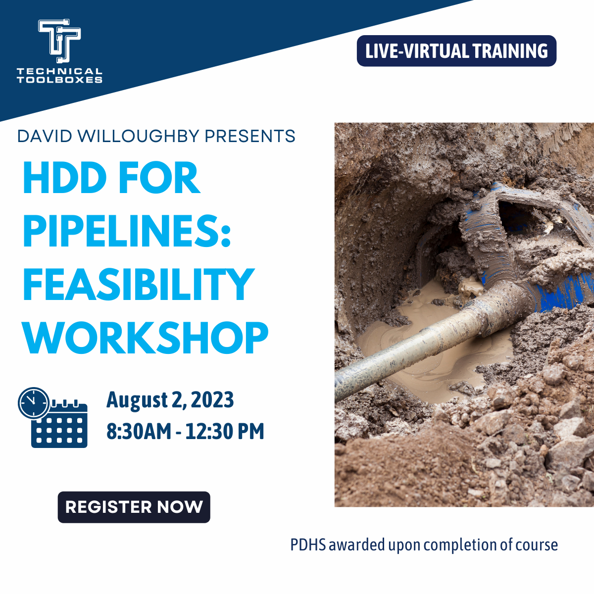 August 2, 2023: Horizontal Directional Drilling for Pipelines Feasibility Workshop