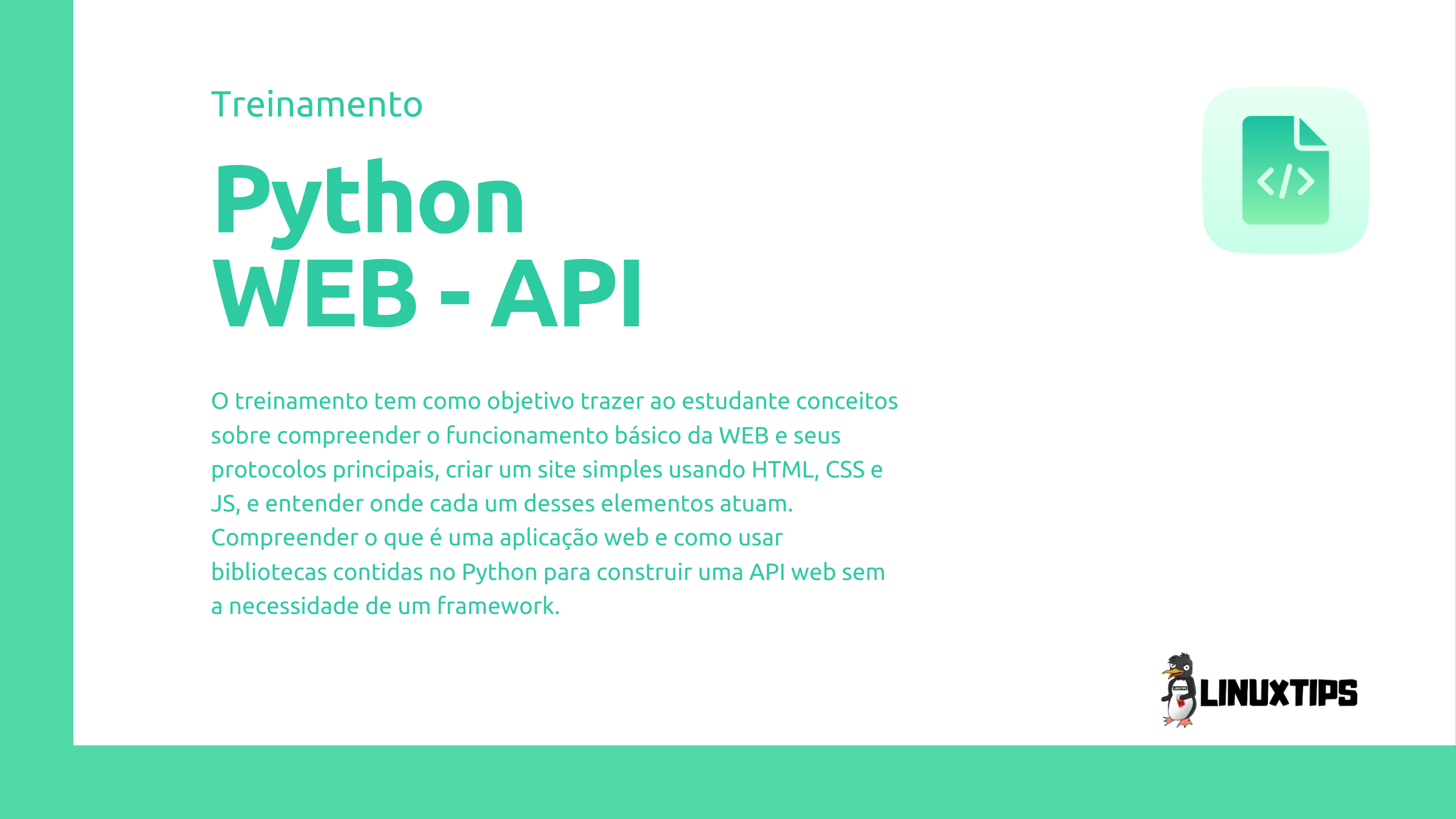 Treinamento Python Web • API - Linguagem de aprendizagem fácil e prática