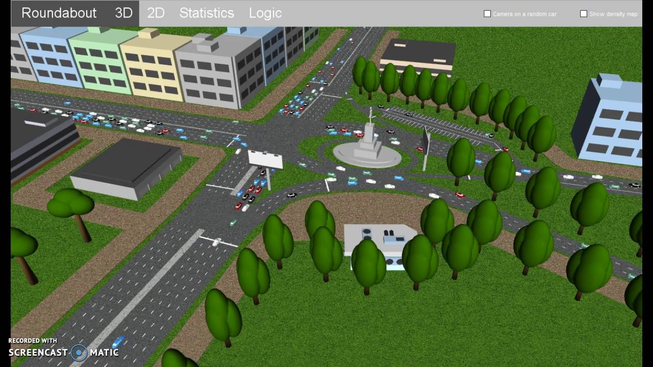 AnyLogic road traffic library: Priority to the right