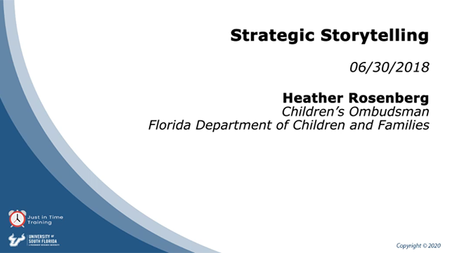 Strategic Storytelling 1 0 Credit Hours