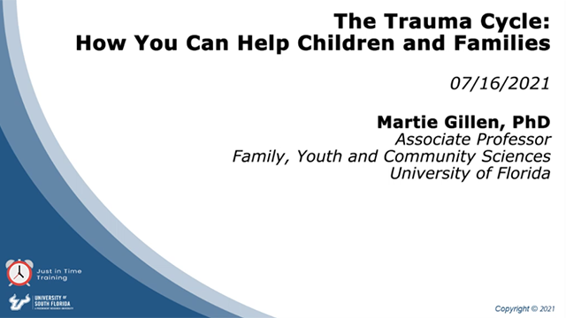 The Trauma Cycle: How You Can Help Children and Families