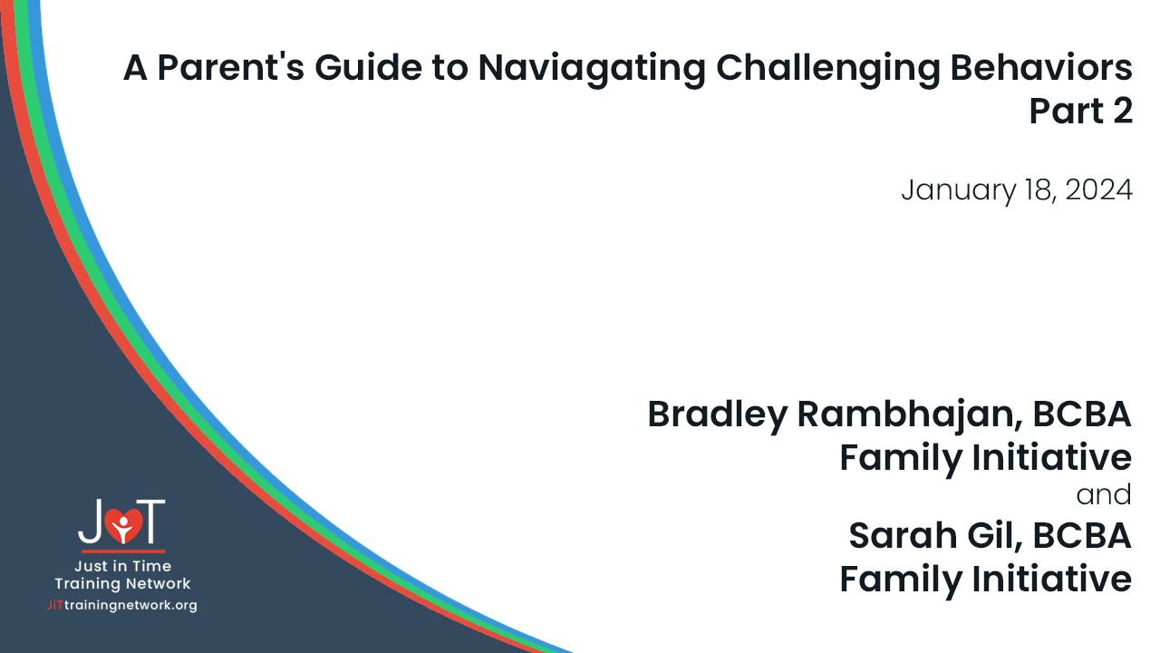 A Parent's Guide to Navigating Challenging Behavior, Part 2 (1 Credit Hr)
