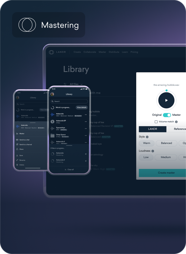 Guide to Using LANDR Apps: Start with LANDR Desktop and Mobile Apps