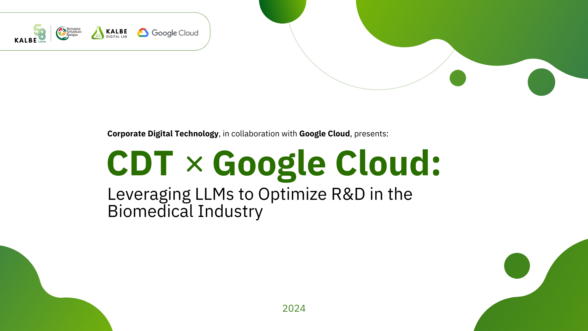 CDT x Google Cloud: Leveraging LLMs to Optimize R&D in the Biomedical ...