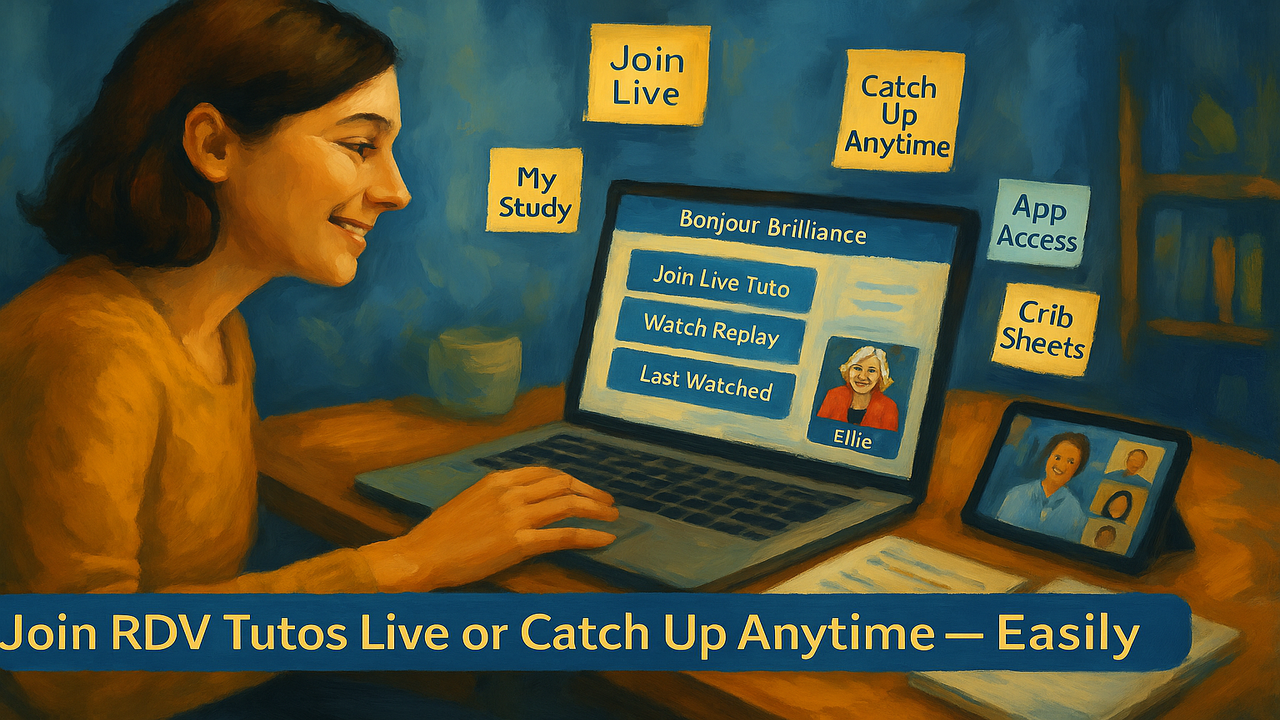 Join and Catch Up on RDV Tutos in Bonjour Brilliance – Step-by-Step Guide