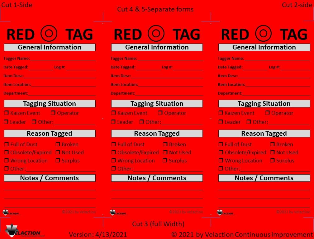 Red Tag Template