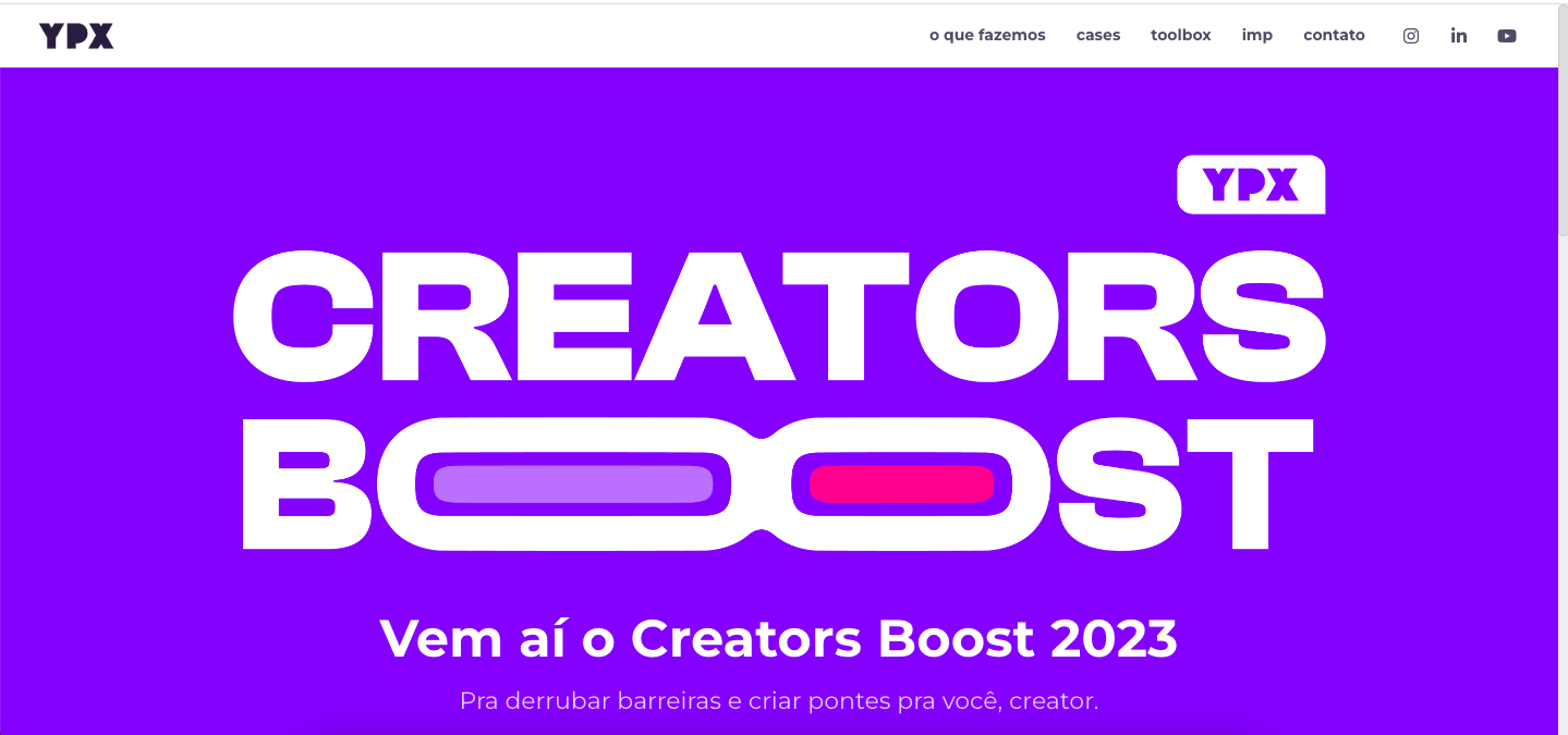 Creators Boost - Pra derrubar barreiras e criar pontes pra você, creator