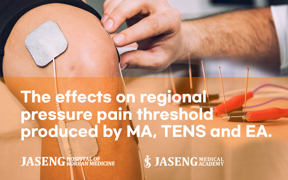 The effects on regional pressure pain threshold produced by MA TENS and EA