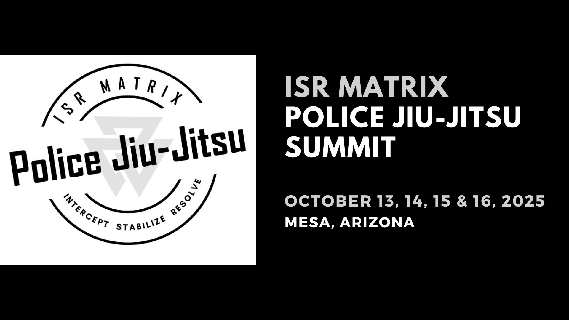ISR Matrix - Police Jiu-Jitsu ( PJJ ) for Law Enforcement Instructor ...