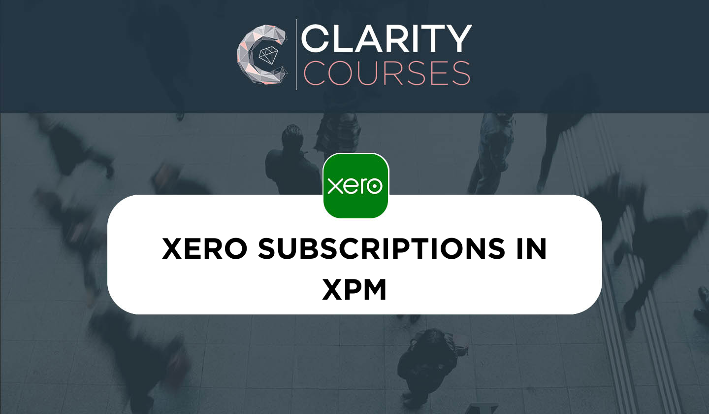 XPM - Xero Subscriptions in XPM