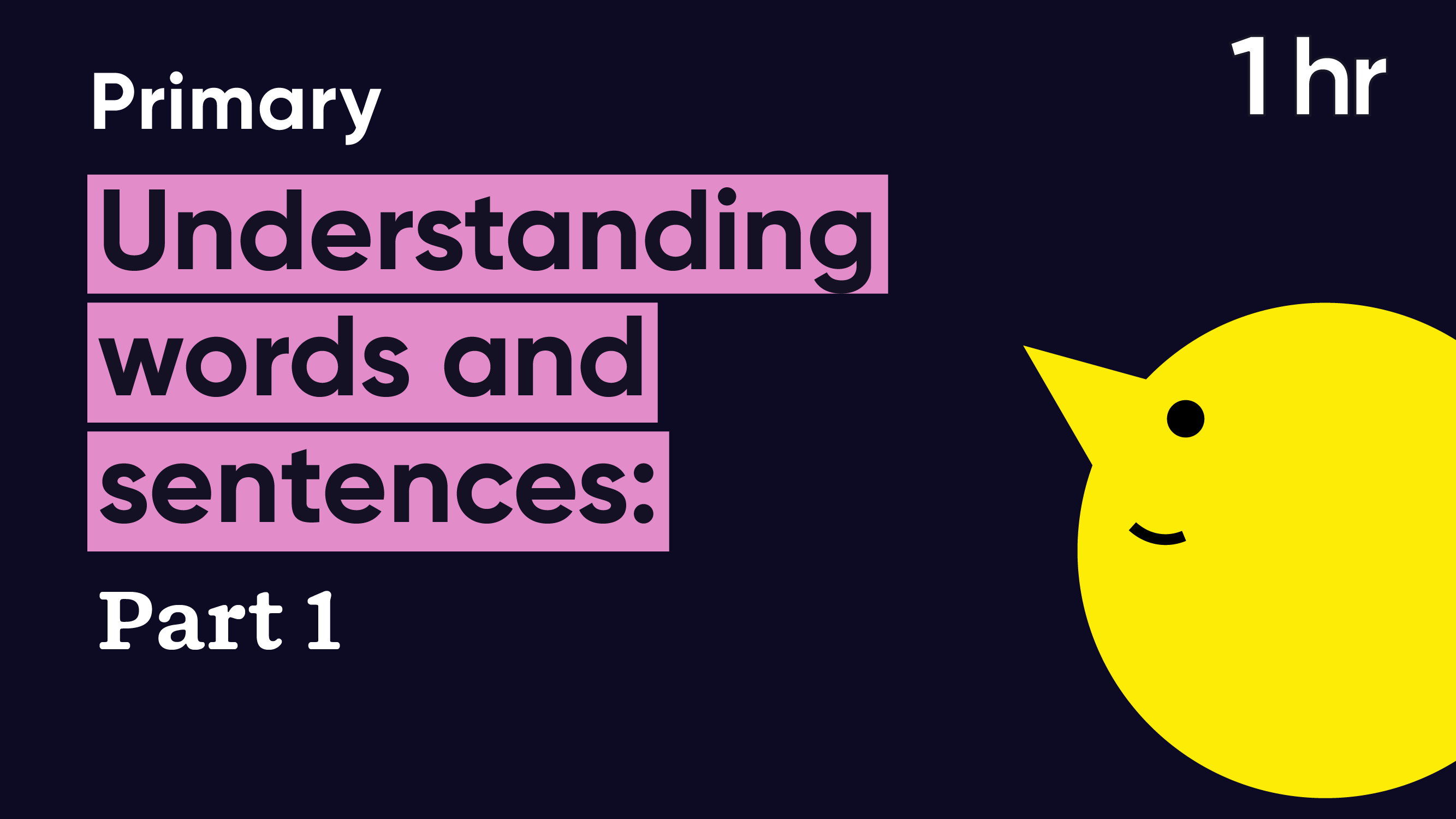 Understanding words and sentences 1: How children develop their ...