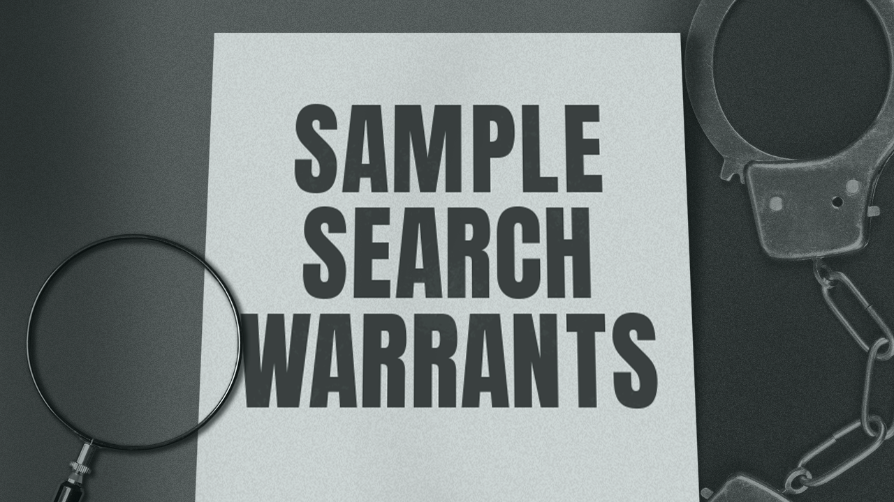 Sample Search Warrants