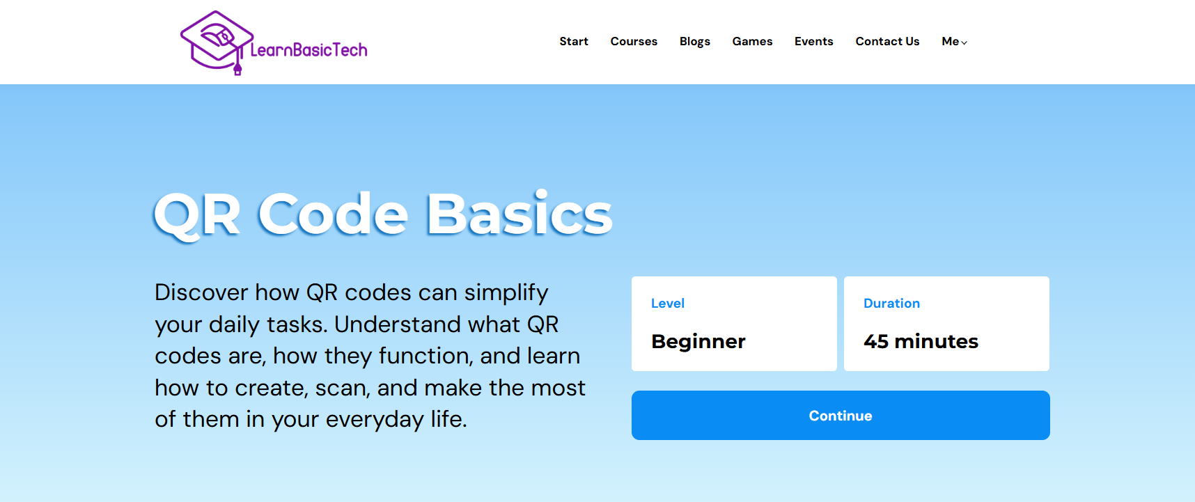 Navigating the QR Code Basics Course