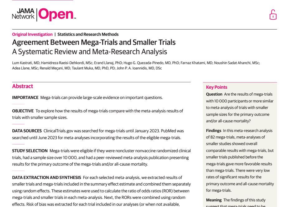 Most biomedical interventions do not show significant effects in large ...