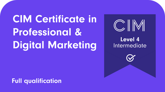 CIM Certificate in Professional & Digital Marketing