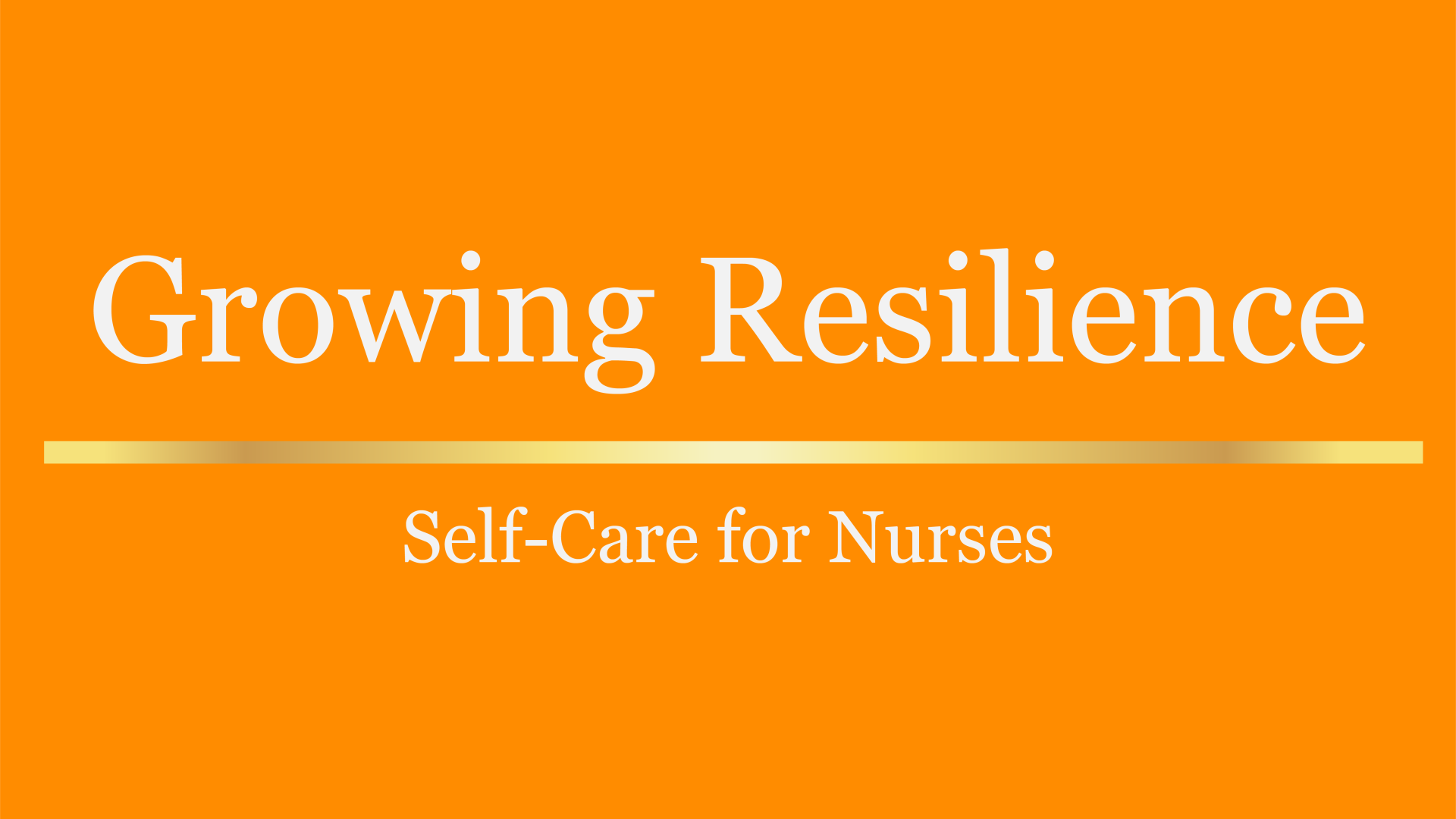 Introducing Growing Resilience