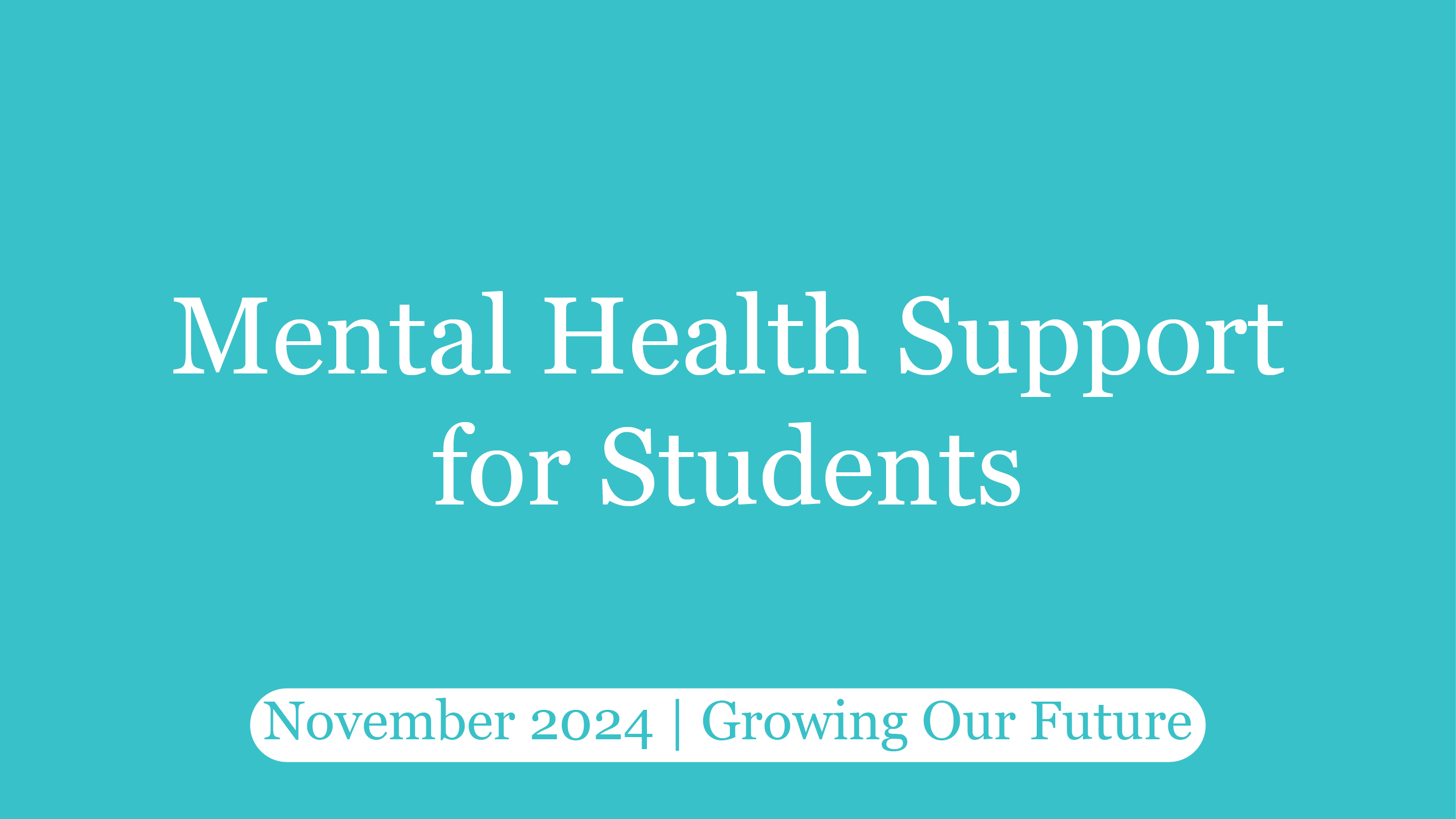 Mental Health Support for Students