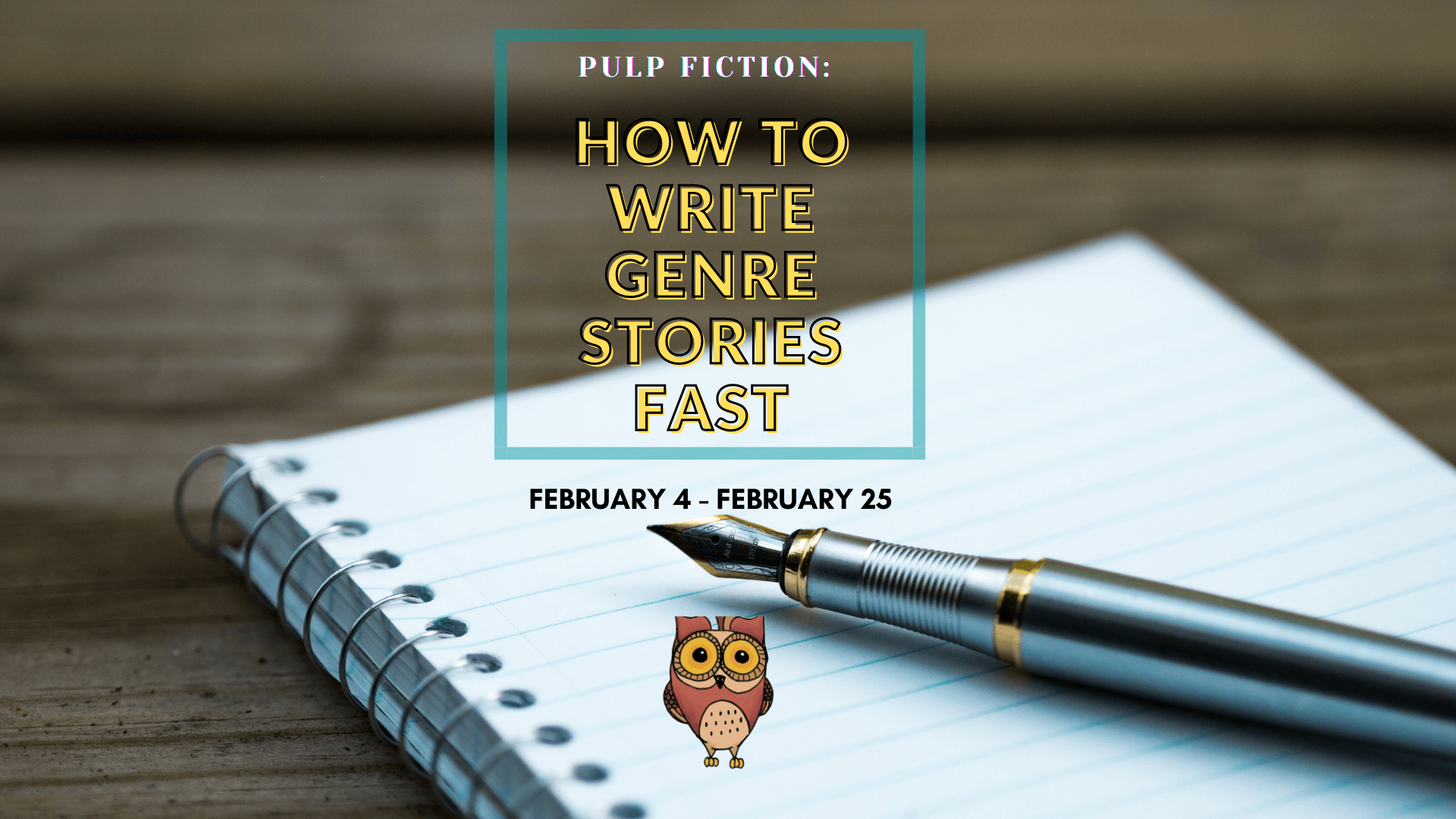 Pulp Fiction: How to Write Genre Stories Fast!