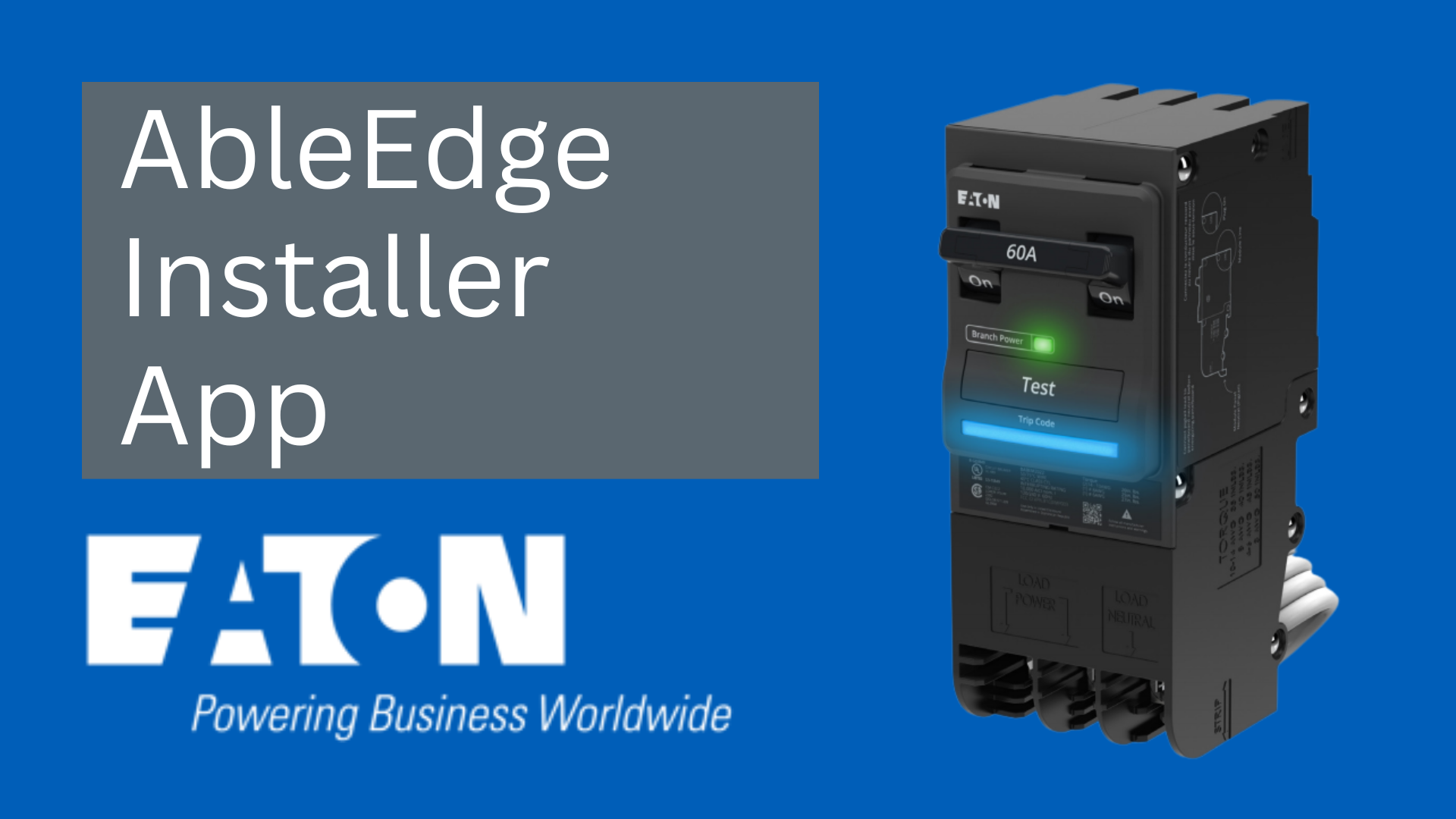 EATON AbleEdge Installer App Setup MicroTraX
