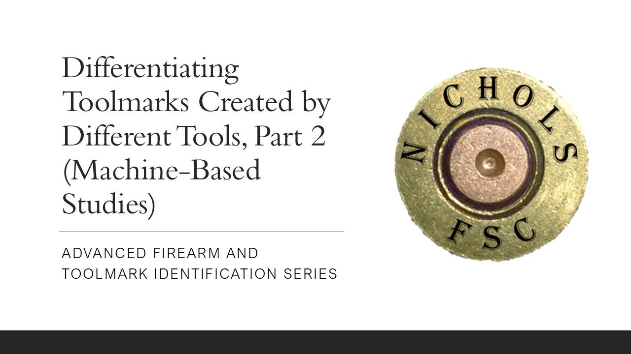 Firearm Identification Comparative Theory Machine-based Studies