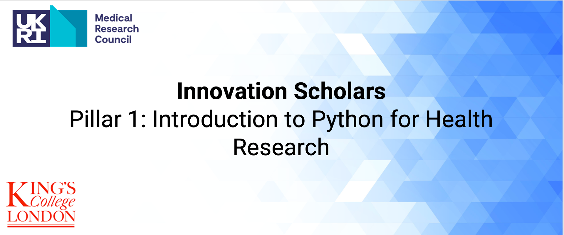 Introduction to Python for Health Research