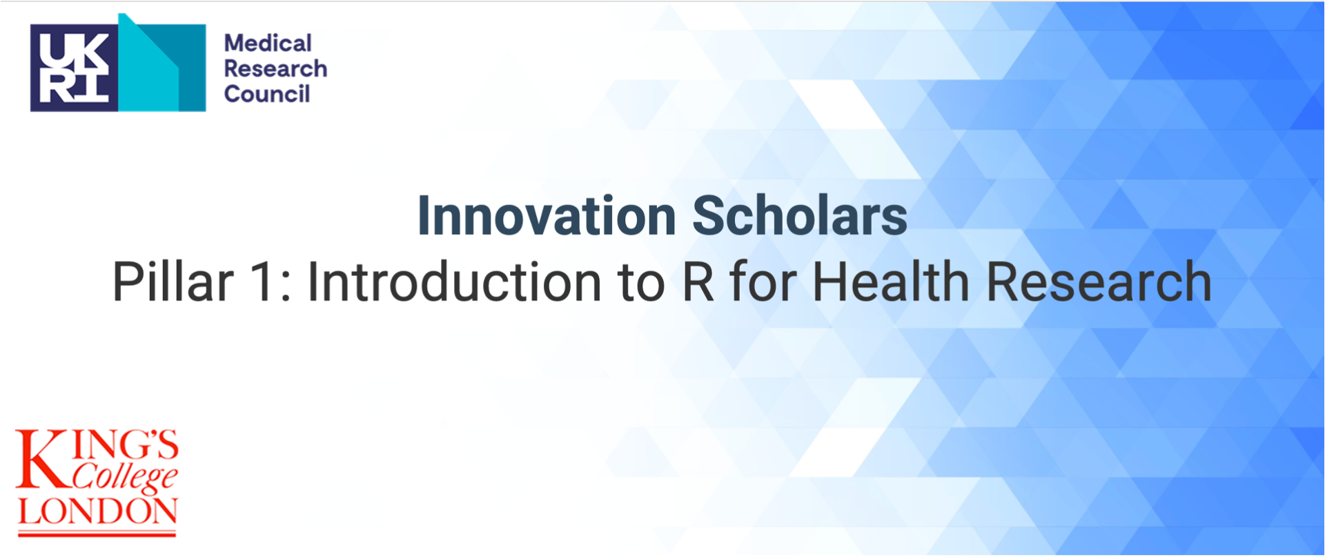 Introduction to R for Health Research