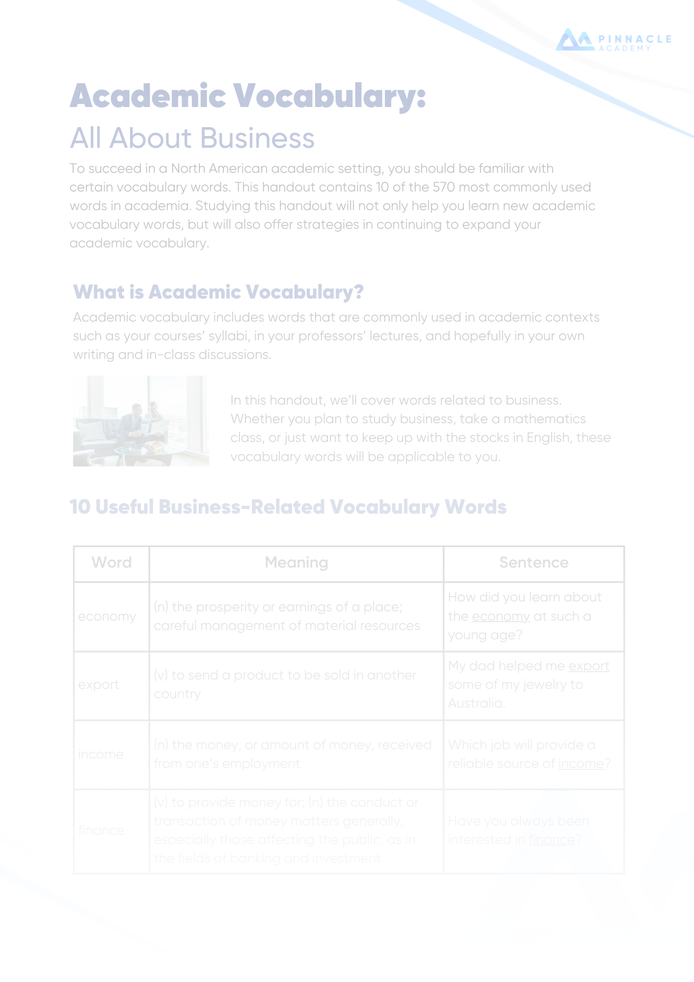 Academic Vocabulary PDF Bundle