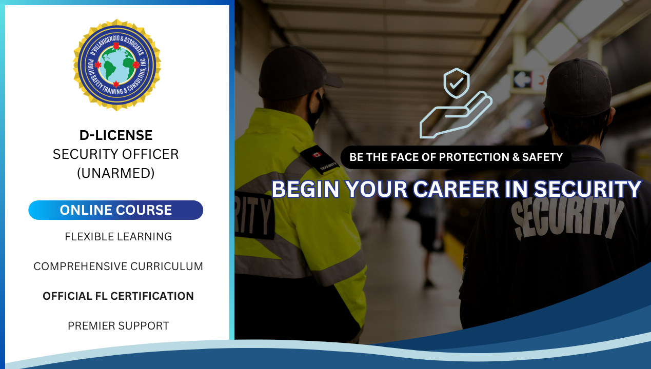 Florida D License Security Officer Training (Unarmed) | 100% Online Course