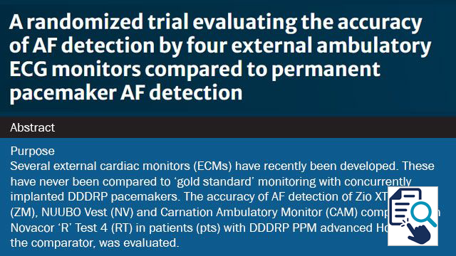 A randomized trial evaluating the accuracy of AF detection by four ...