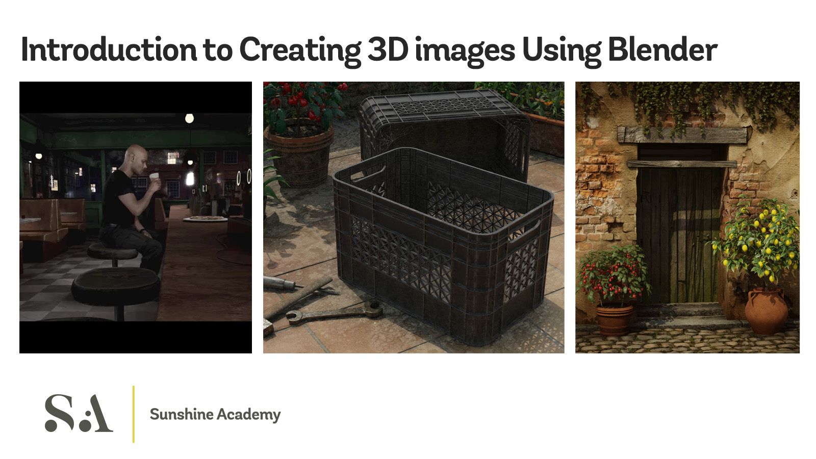 Introduction to learning 3D Image creation using Blender