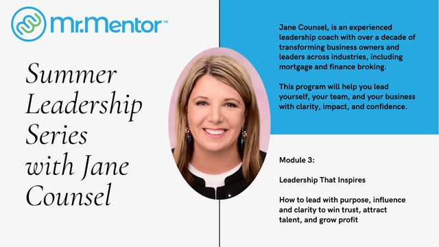 Leadership That Inspires: Jane Counsel Module 3. Monday 3rd Nov 2025