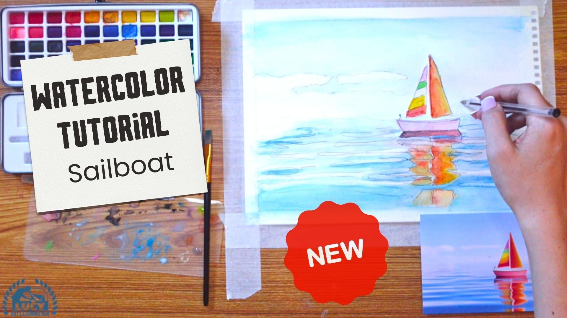 Watercolor Tutorial: Sailboat