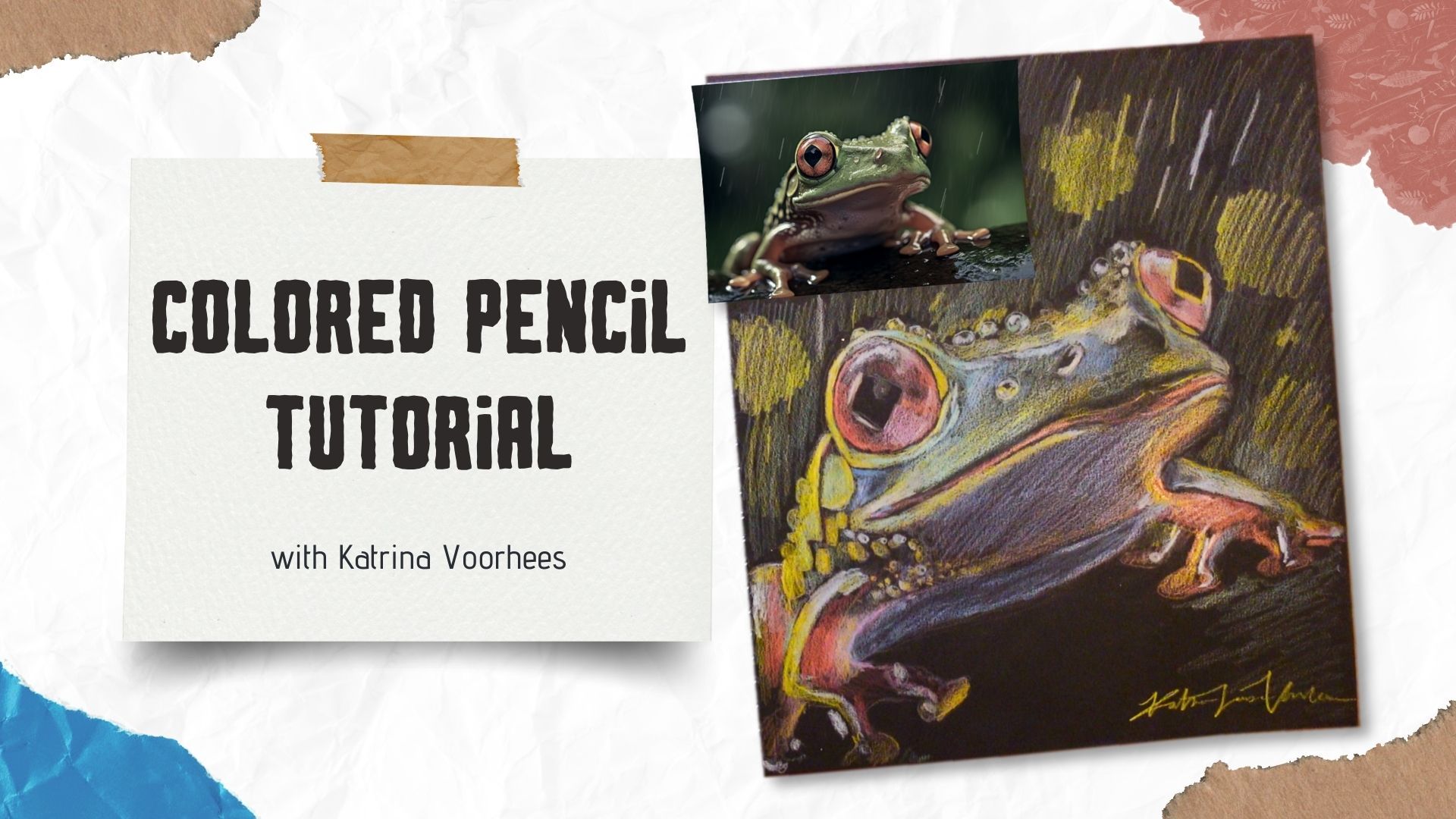 Colored Pencil Tutorial: Forest Frog