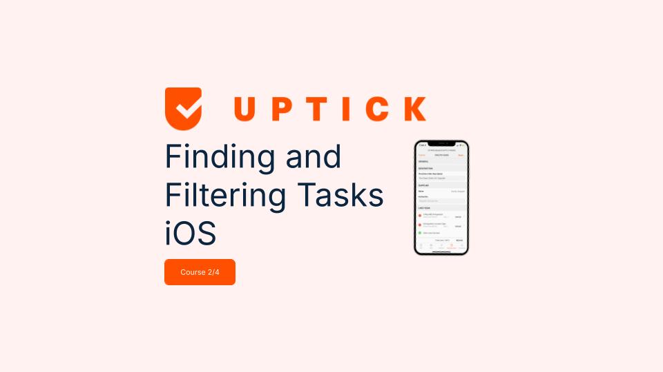 iOS App Basics - Finding and Filtering Tasks