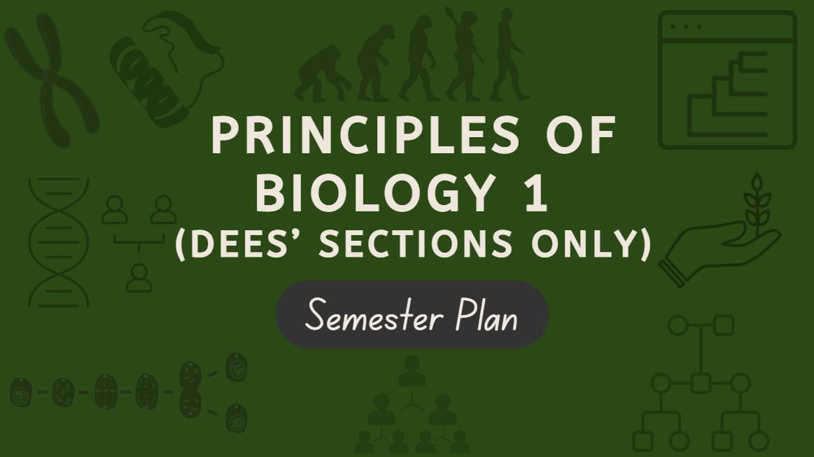Principles of Biology 1 (Dees' Sections Only)