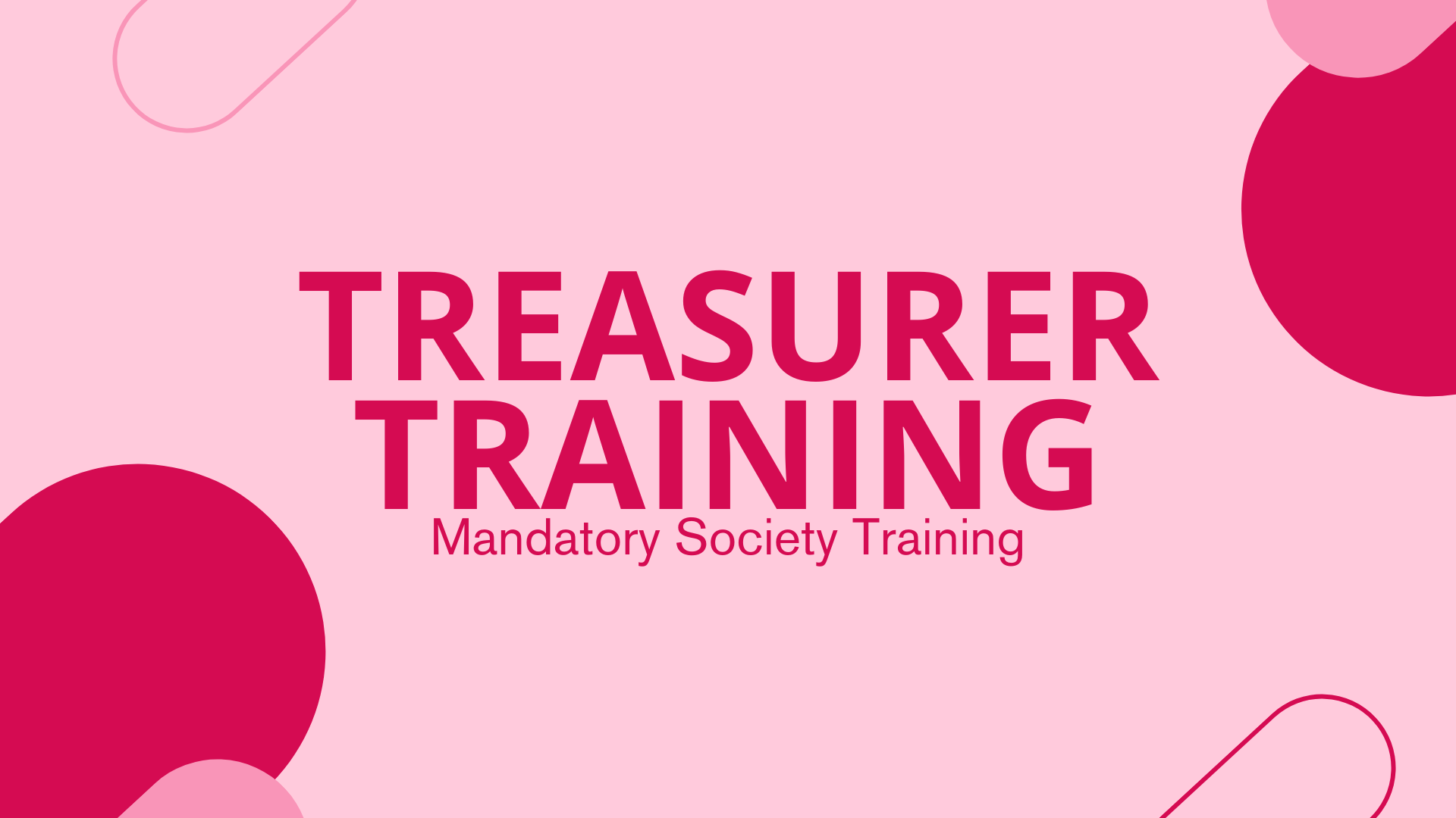 Treasurer Training