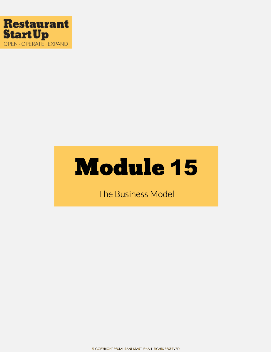 MODULE 15: The Business Model