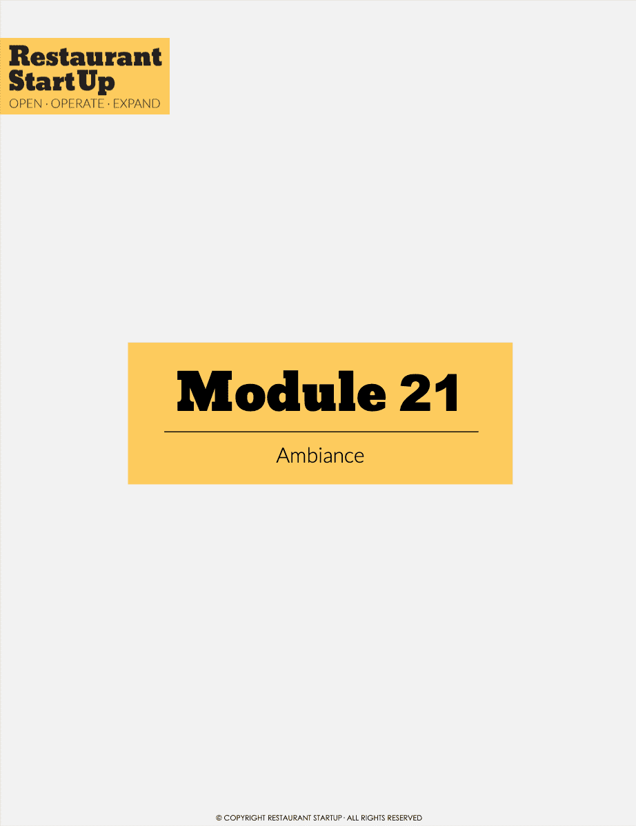 MODULE 21: Ambiance
