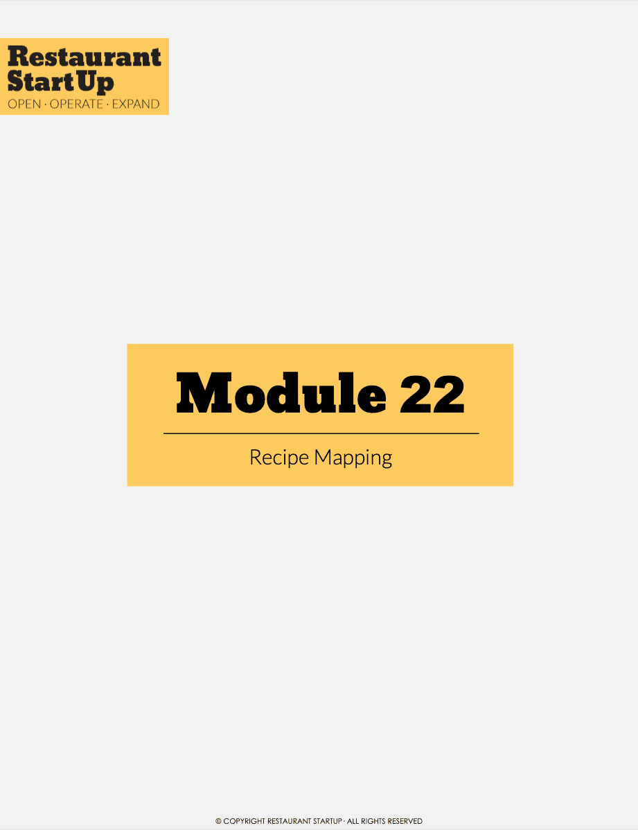 MODULE 22: Recipe Mapping