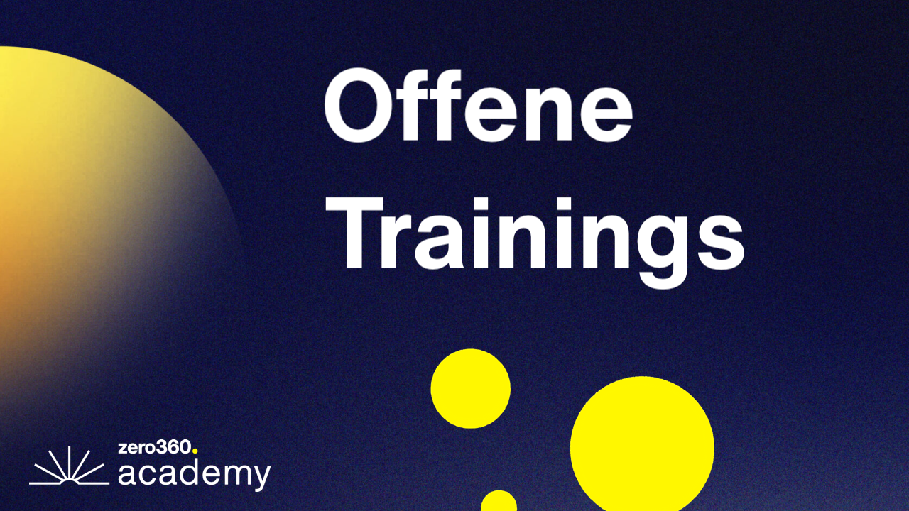 Offene Trainings für KI-Kompetenz & Transformation | zero360 Academy