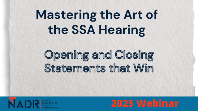 2025 Webinar: Opening and Closing Statements that WIN!