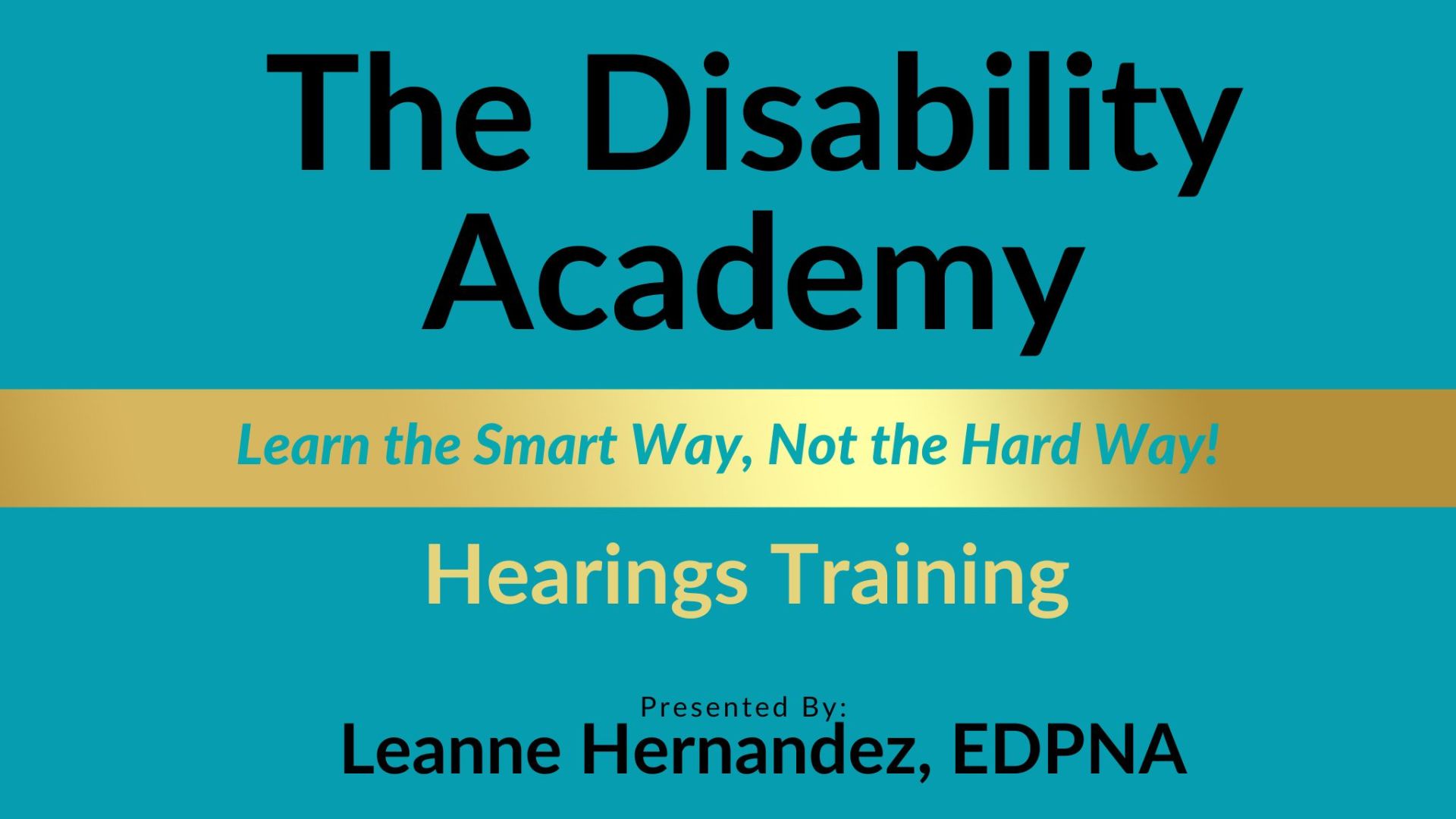 The Disability Academy - Complete Hearings Training