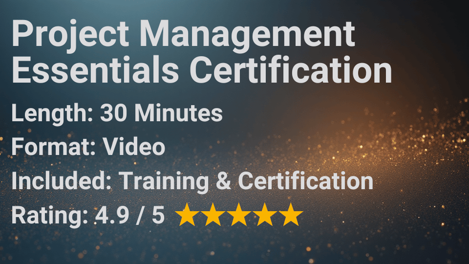 Project Management Essentials Certification
