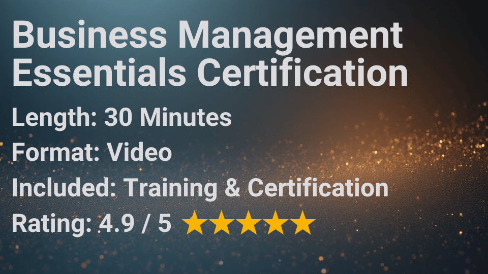 Business Management Essentials Certification