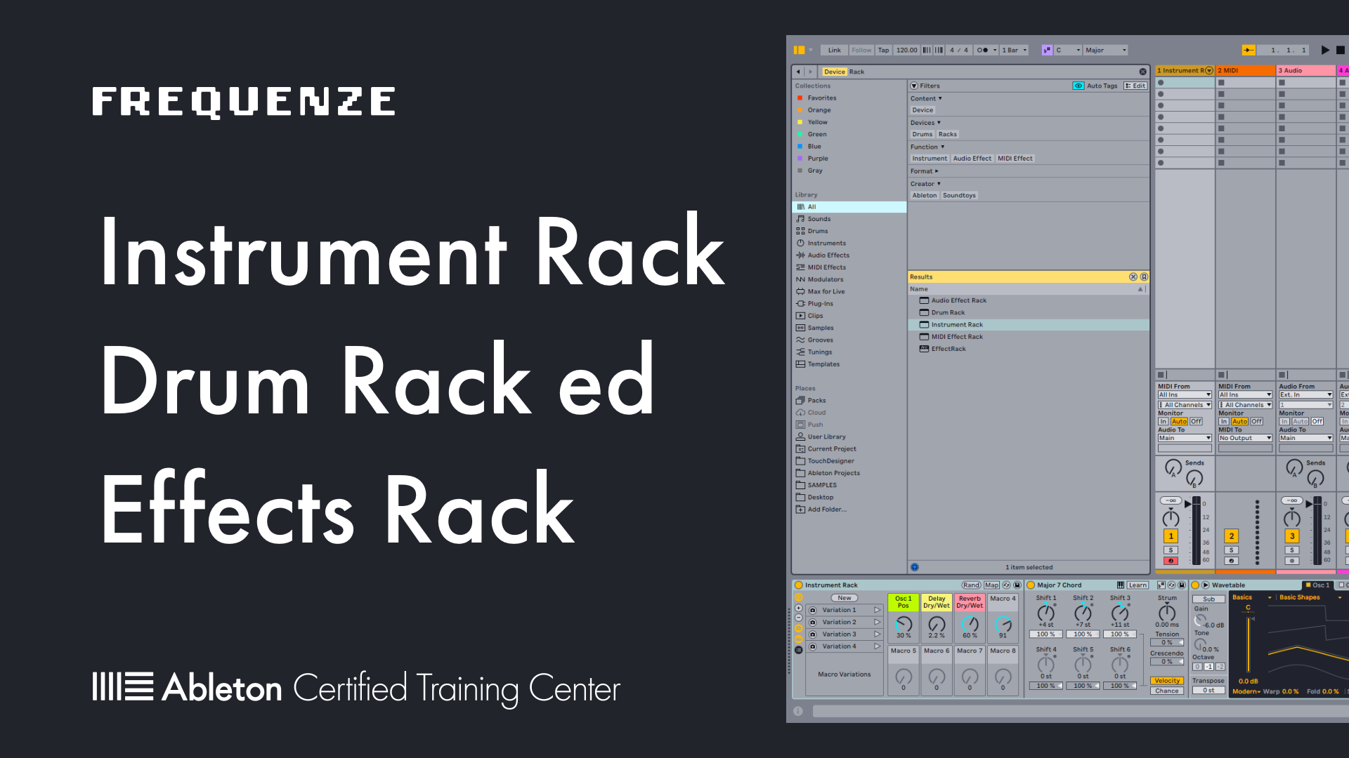 Ableton Live 12 - Instrument, Drum ed Effect Rack