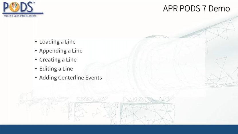 PODS Technical Training Pipeline Centerline Hierarchy and LRS Demo
