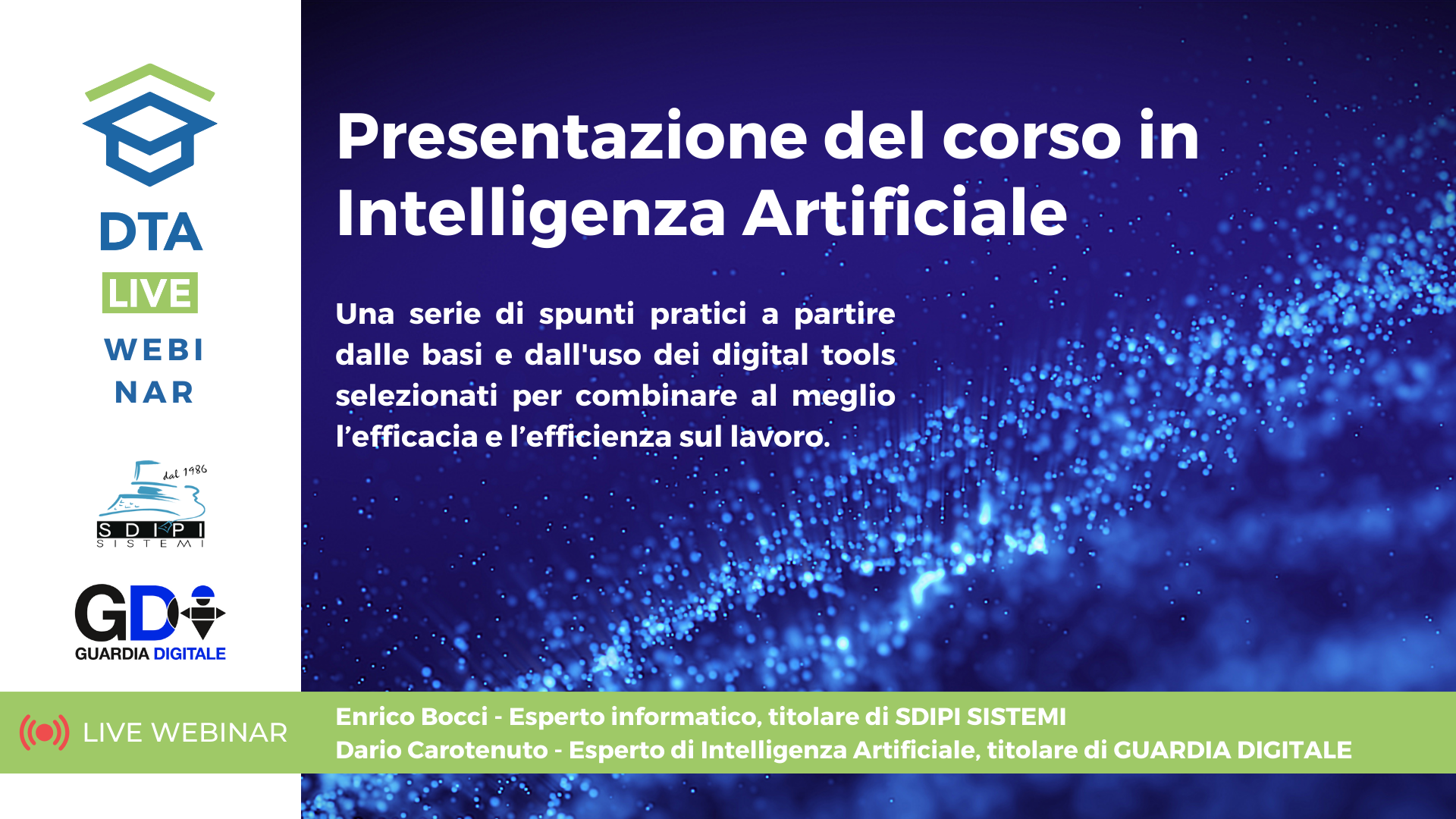 Presentazione del corso in Intelligenza Artificiale